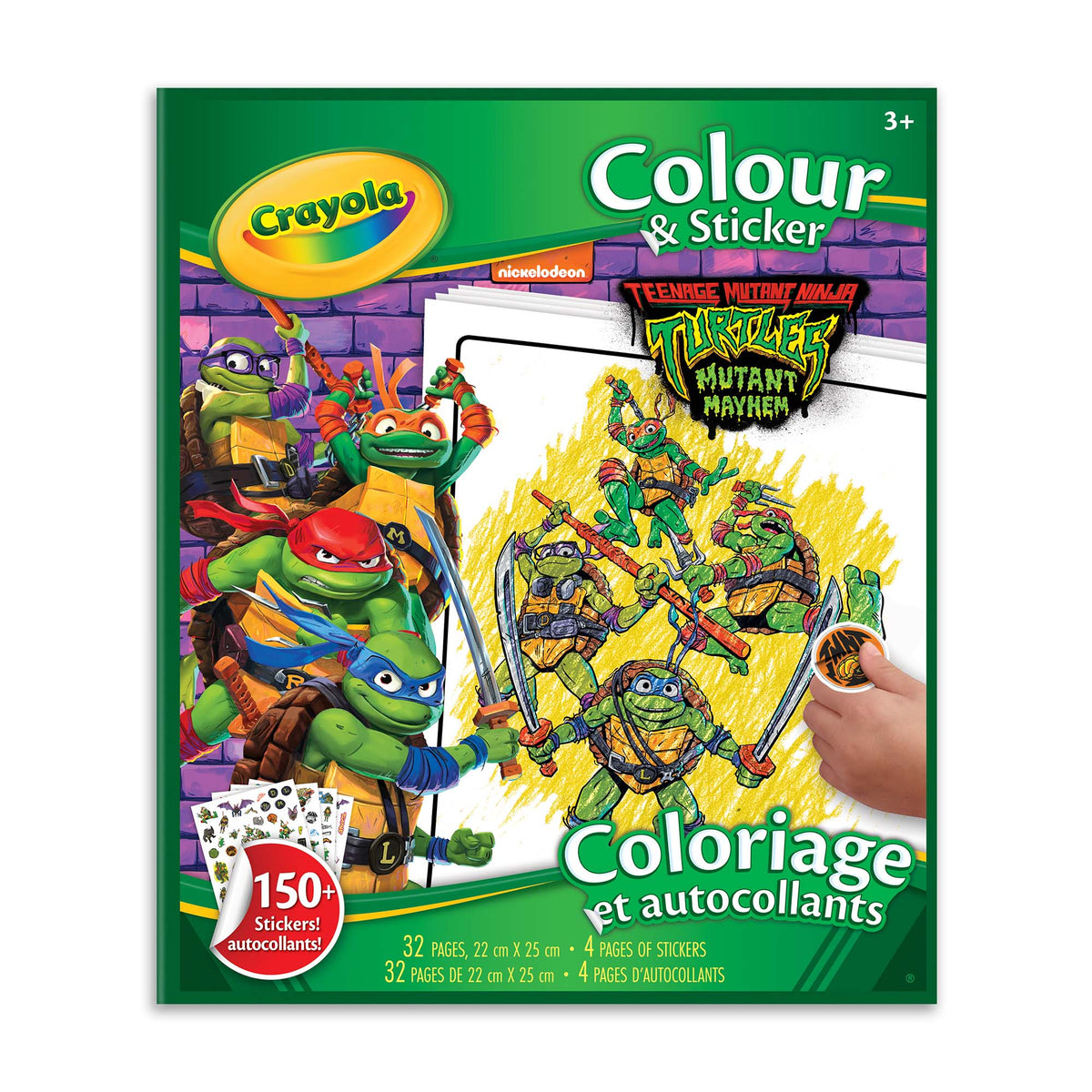 Crayola Colour & Sticker, Teenage Mutant Ninja Turtles — Bright Bean Toys