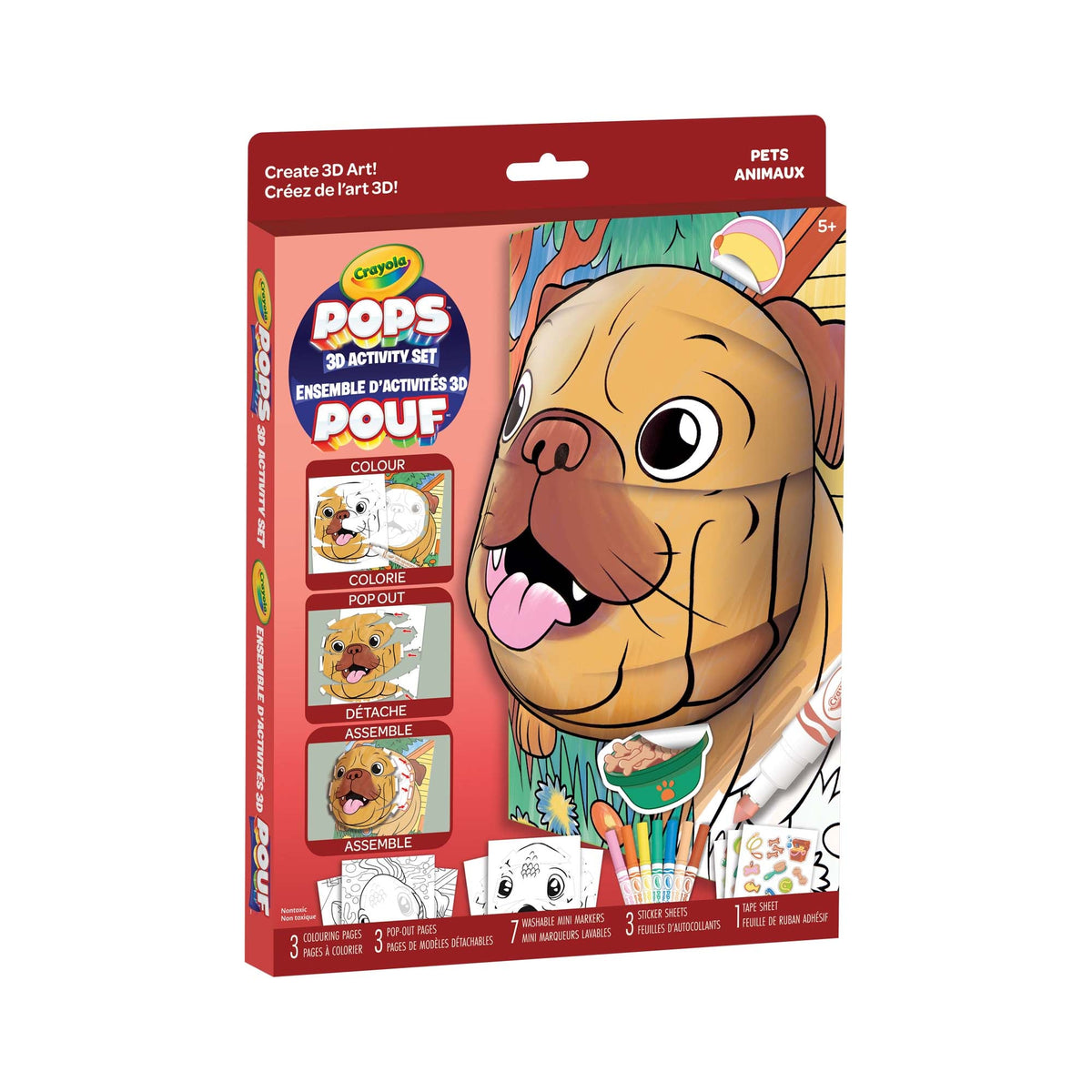 Pets, POPs Colour & Activity Box Kit — Bright Bean Toys
