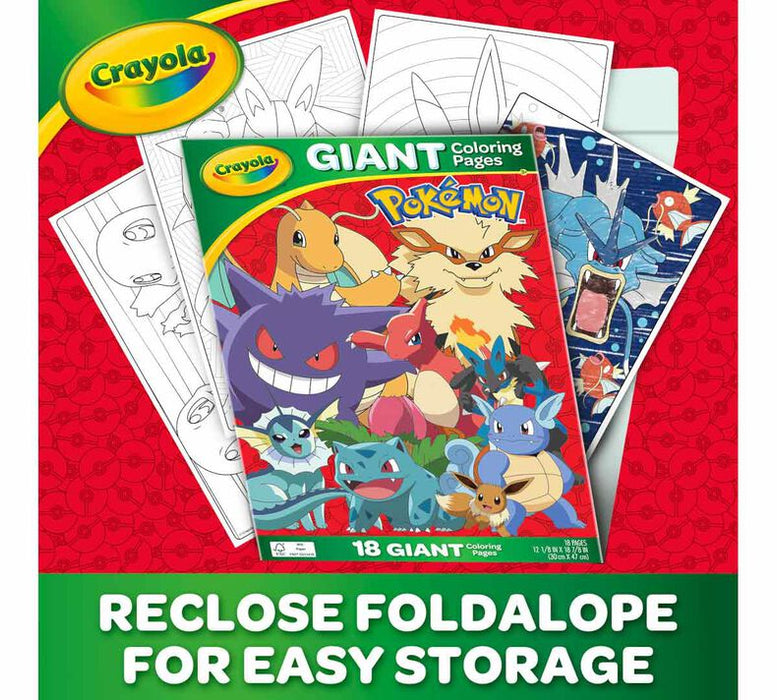 Crayola Giant Colouring Pages - Pokemon — Bright Bean Toys