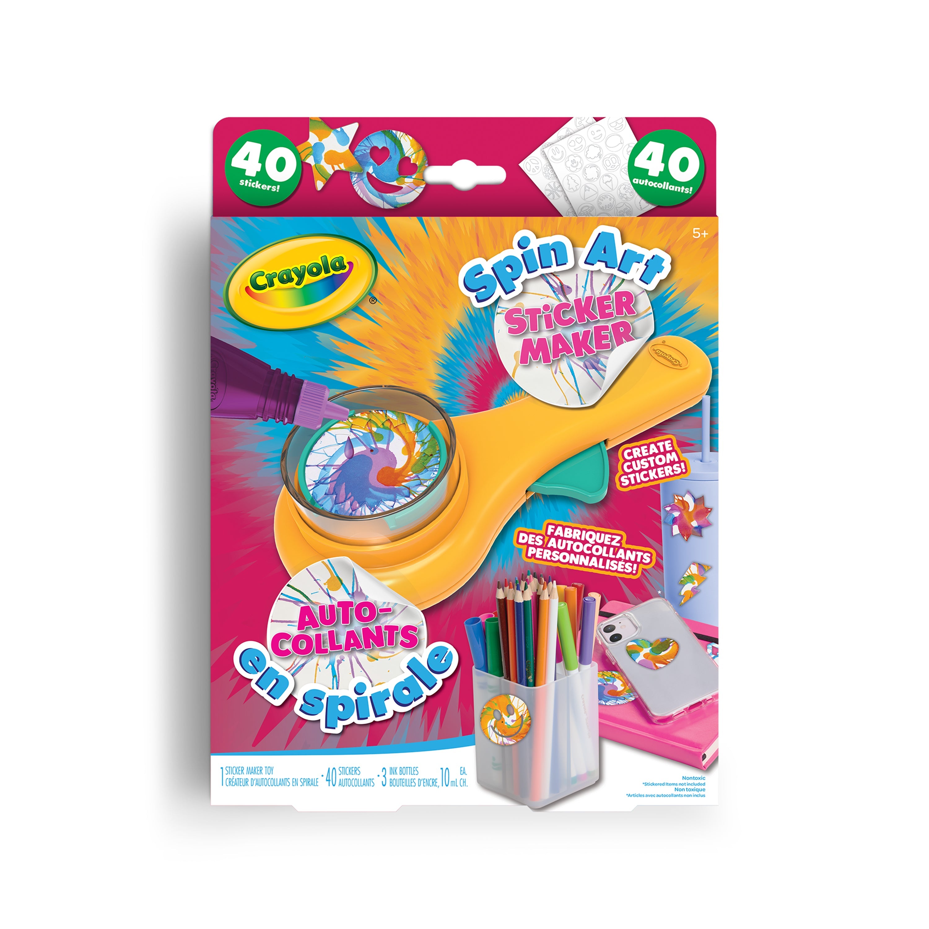 Crayola Spin Art Sticker Maker – Bright Bean Toys