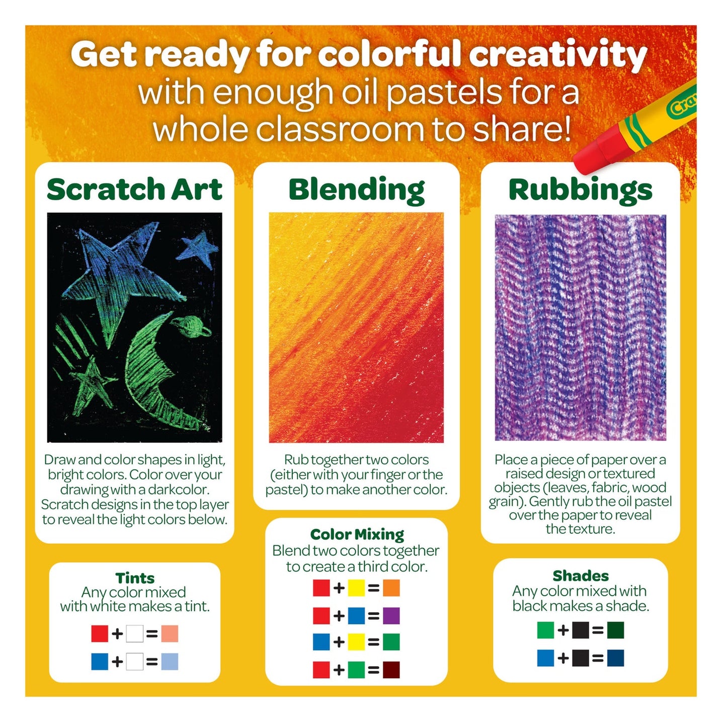 Crayola 16 Oil Pastel Sticks — Bright Bean Toys
