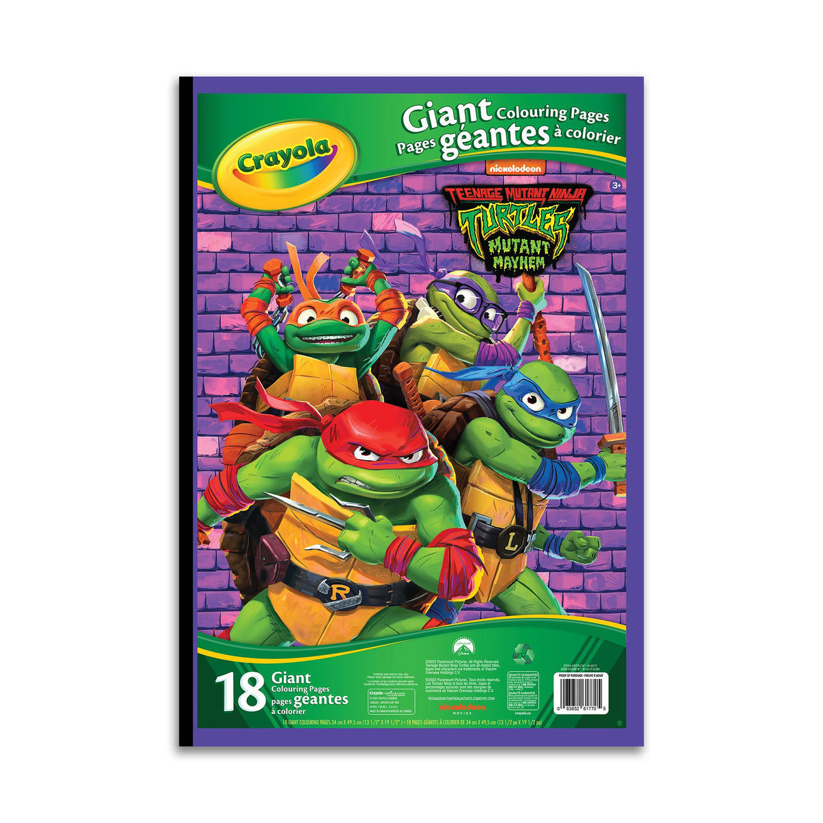 Crayola Giant Colouring Pages - Teenage Mutant Ninja Turtles — Bright ...