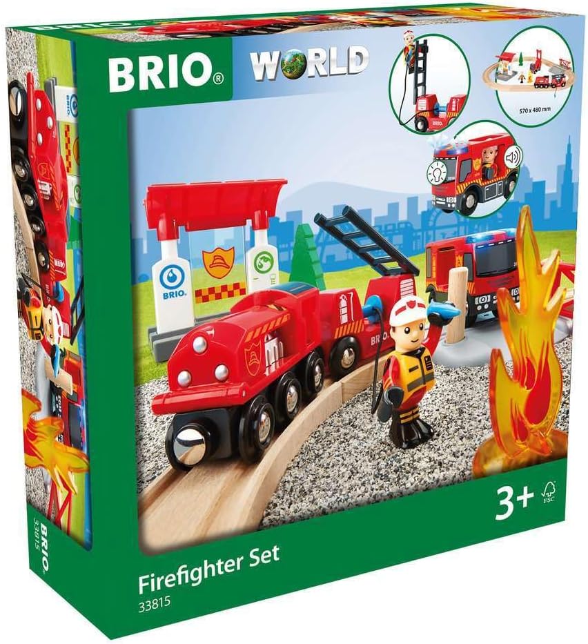 Brio Rescue Firefighter Train Set – Bright Bean Toys
