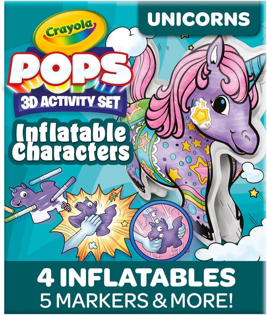 Crayola Pops 3D Activity Set Inflatable Characters - Unicorn — Bright ...