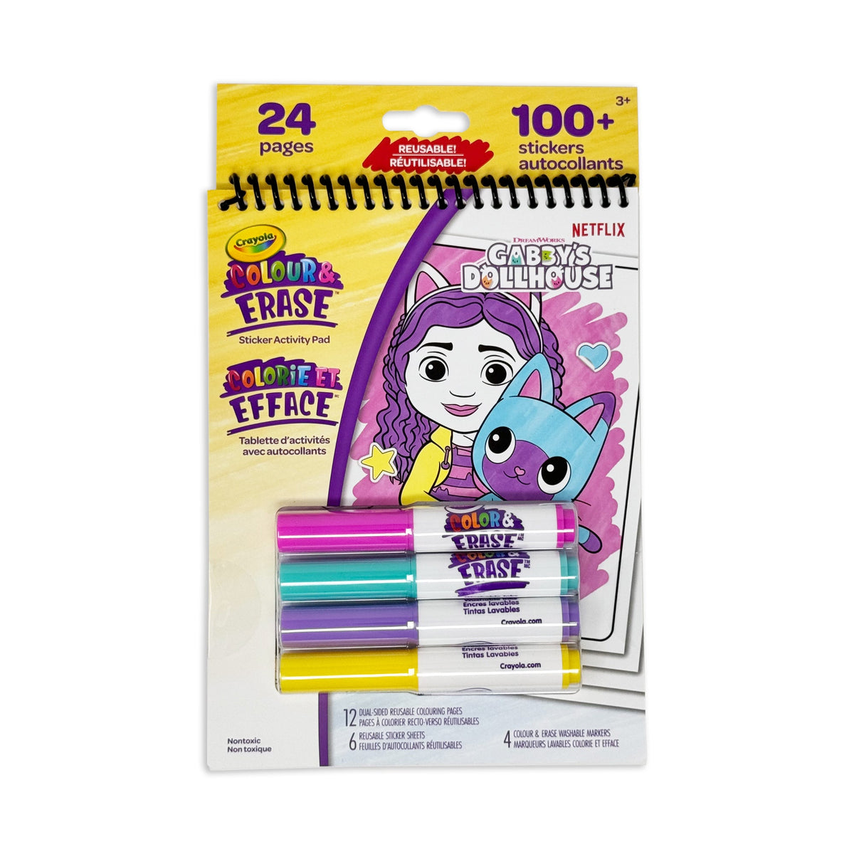 Crayola Colour & EraseTM Reusable Sticker Activity Pad – Gabby’s Dollh ...