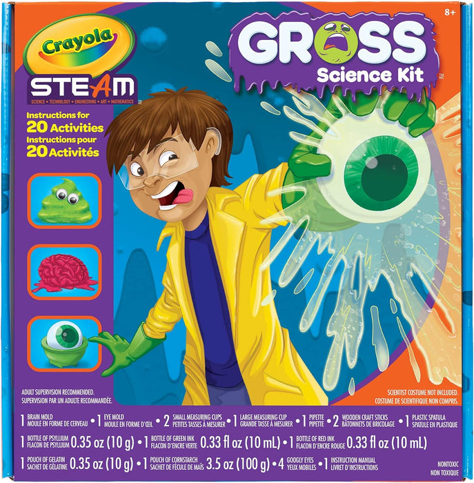 Science Kit For Kids Crayola Gross Science Lab Kit | 20 Yucky STEAM ...